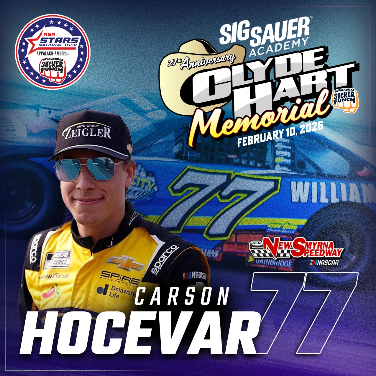 NASCAR Winner Carson Hocevar Enters Clyde Hart Memorial at New Smyrna ...